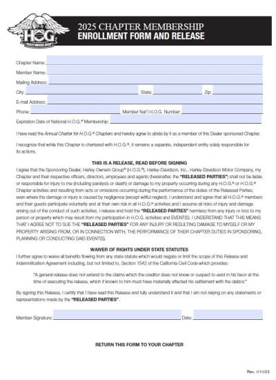 Membership Form – dbhog.com